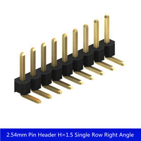 40 Position 0.1" 2.54mm Right Angle PCB Header Strip Single Row ...