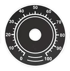DIALPLATER001 Dial Face Plate 0-100 Round 10mm ID x 60mm OD - HardCore ...