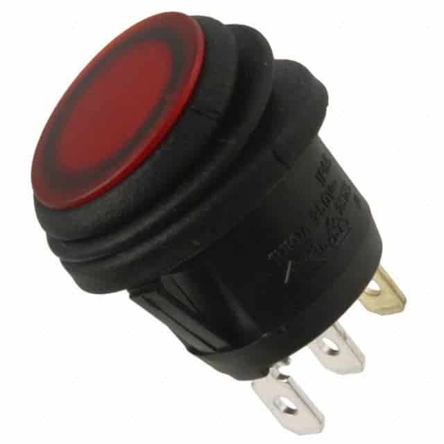 GRB112B802BR1 Rocker Switch SPST 16A@125V 20A@12v 12V Red illuminated ...