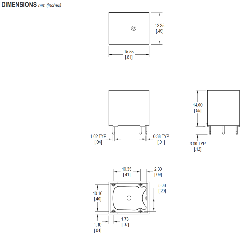 PC236-1C-12S-X Relay 12VDC 240 Ohms 50mA SPDT (1 Form C) 10A/20A 380VAC/42VDC - HardCore ...