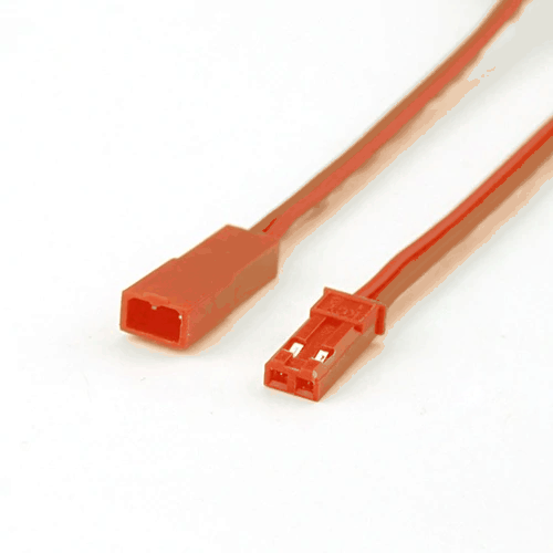 Pre-Wired Connector Set 2 Conductor Male to Female Red Plugs 22AWG Wire ...