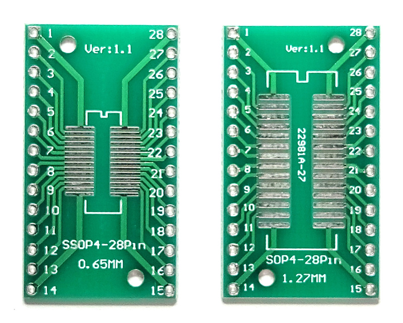 SMD2DIPSSOP4-28 SMD Adapter PCB SOP and SSOP 4-28 Pin IC's to Through ...